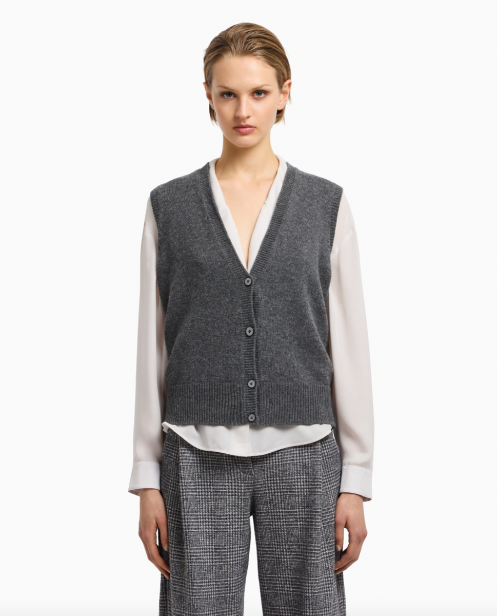 Icon Single-Breasted Cashmere Vesti – Mathilda