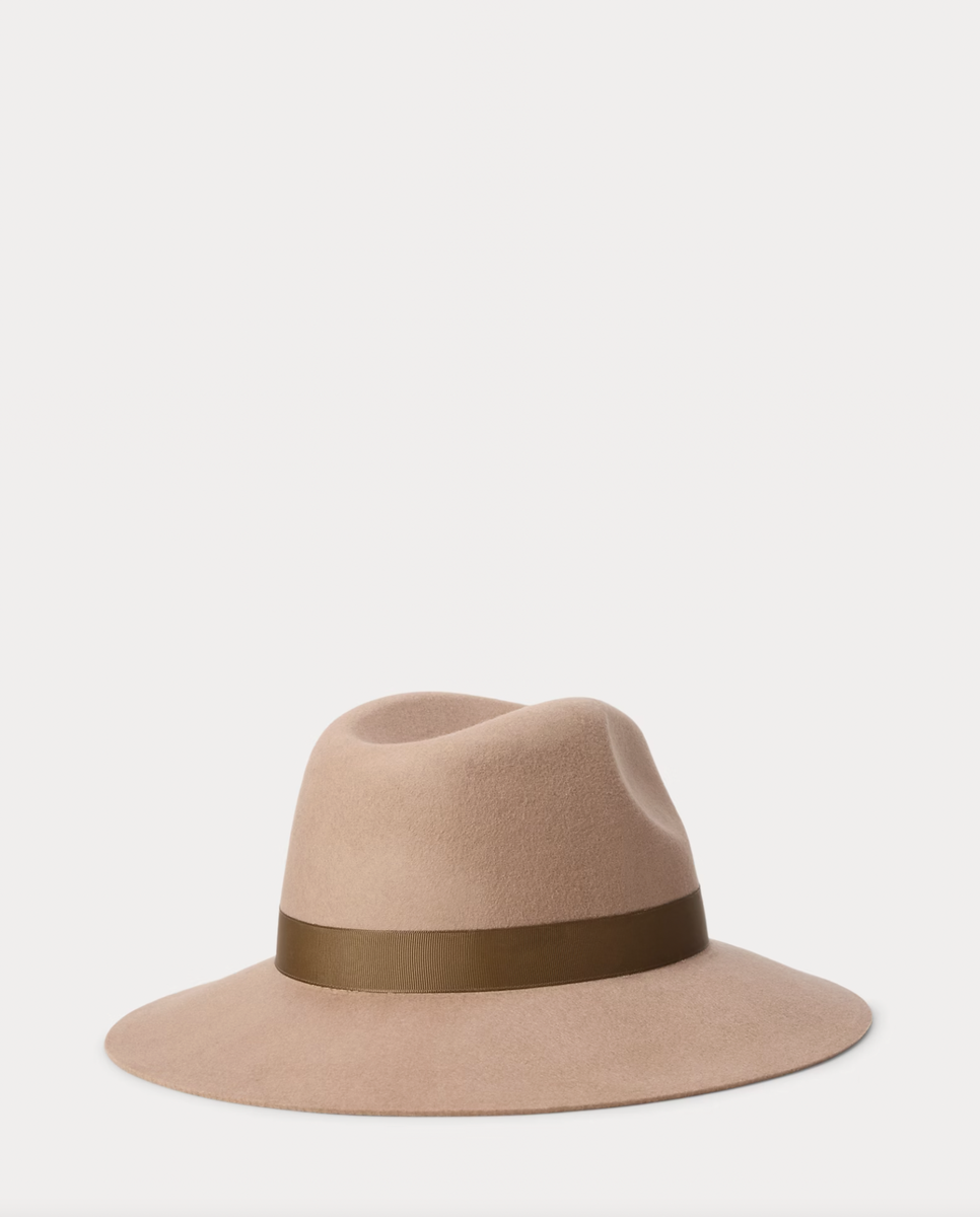 Bow-Trim Wool Felt Fedora Hattur – Mathilda