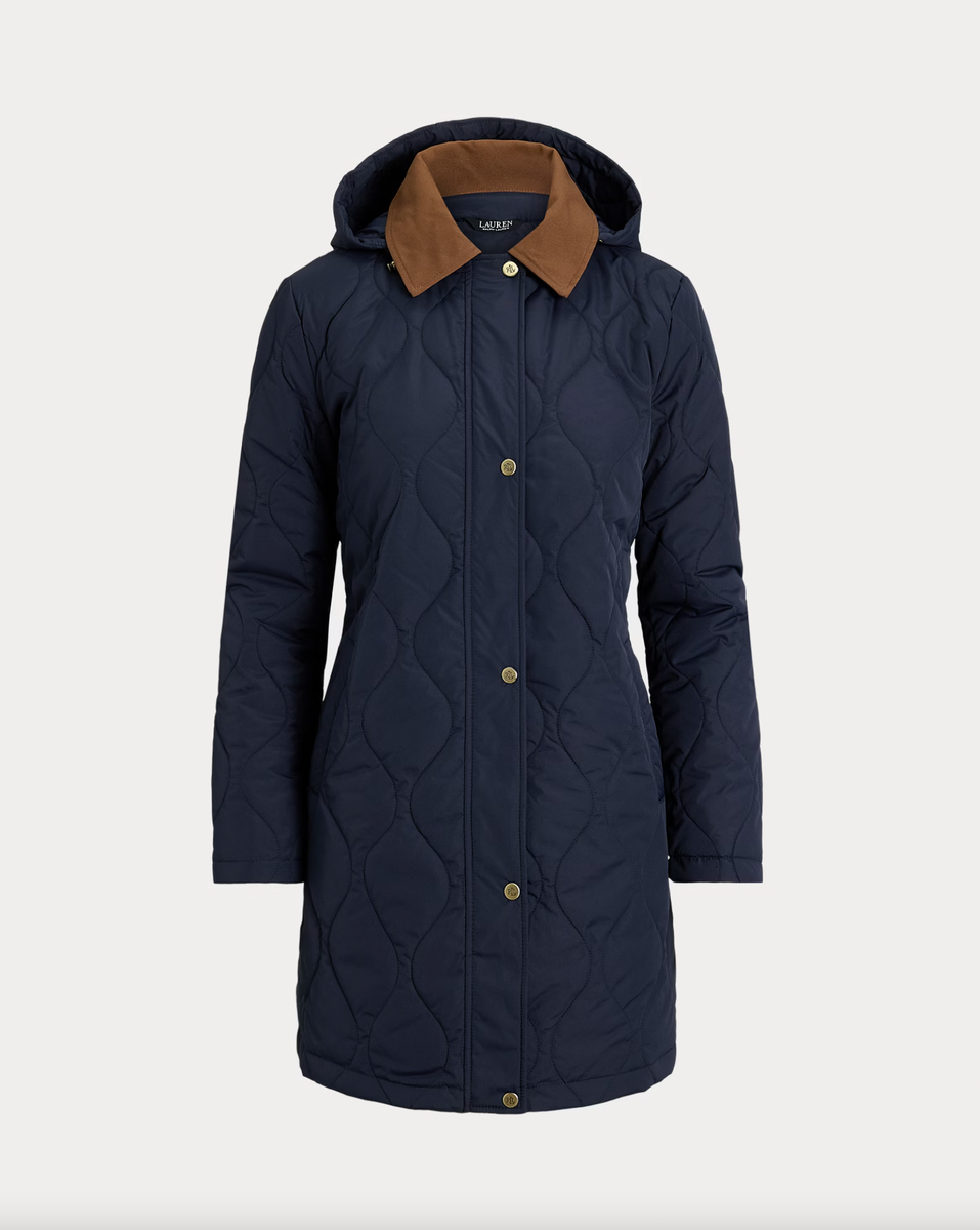 Twill-Trim Onion-Quilted Hooded Jakki – Mathilda